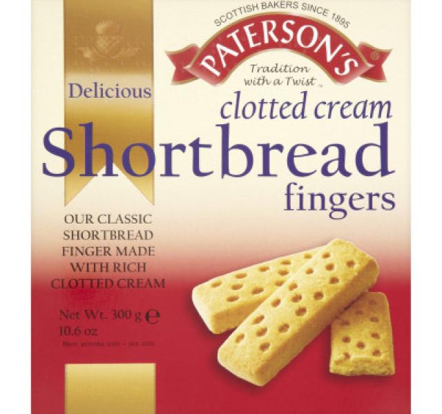 Paterson’s Clotted Cream Shortbread Fingers 300 g - Product details at ...
